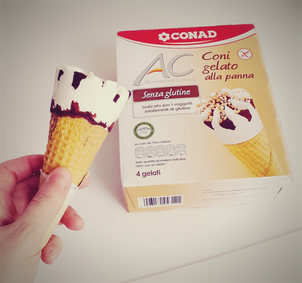 Cono gelato alla panna senza glutine della Conad – Cronache di una celiaca